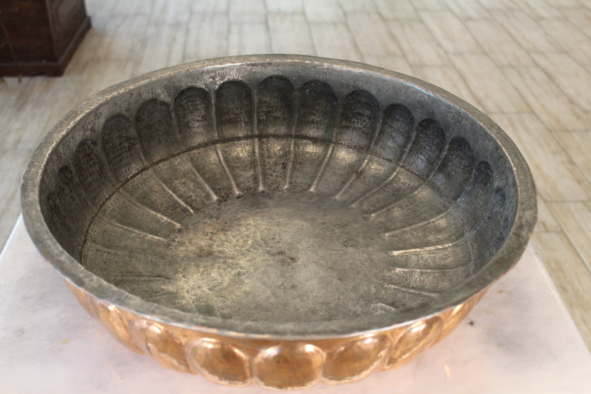 Vintage Embossed, scallop Large Copper Basin – Ali's Copper Shop