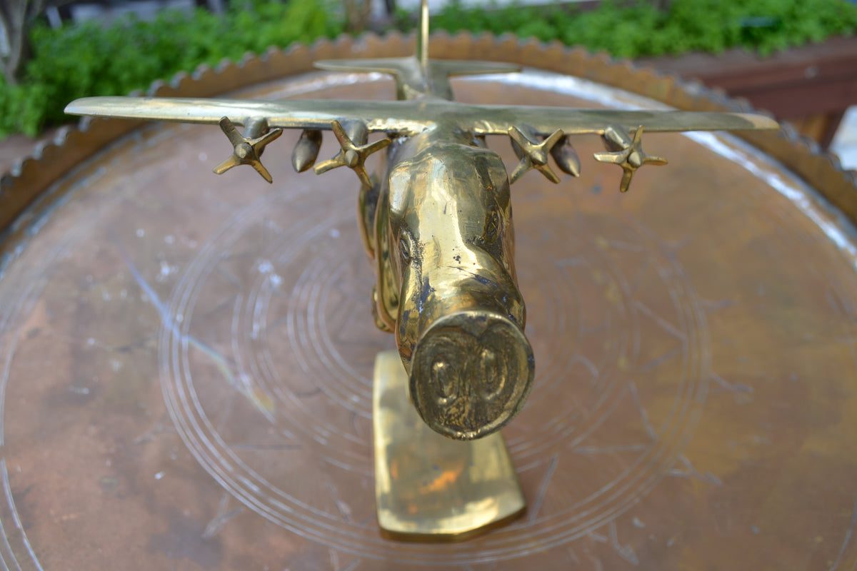 Brass Flying Arkansas Razorback C-130 – Ali's Copper Shop